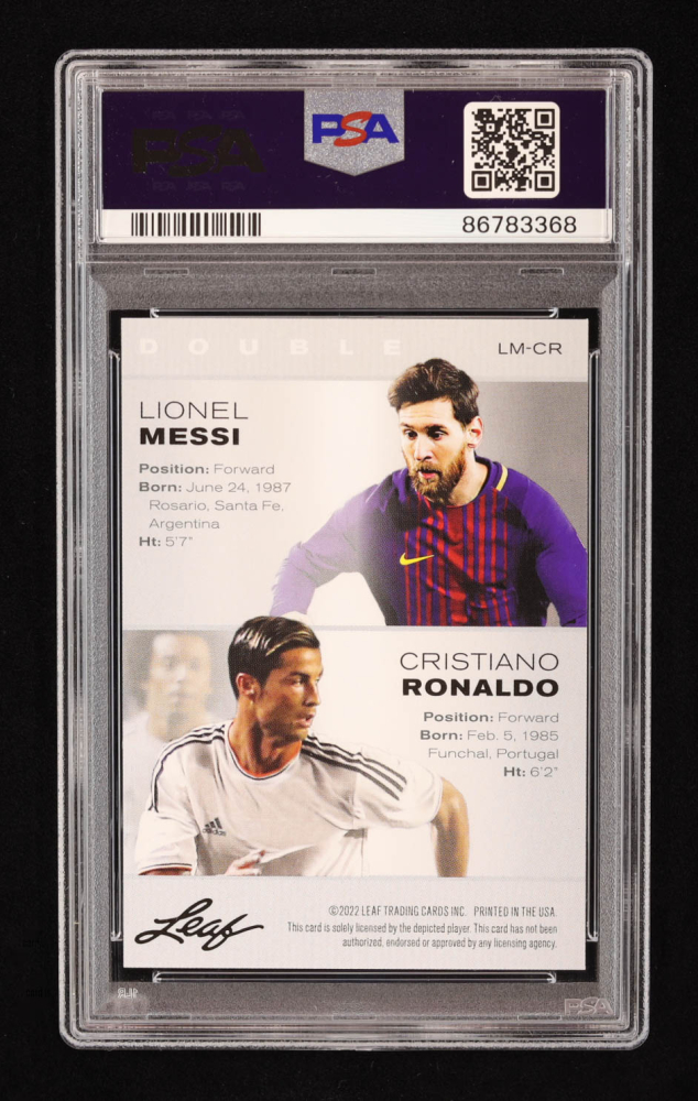 Lionel Messi / Cristiano Ronaldo 2022 Leaf Special Release Exclusive ...