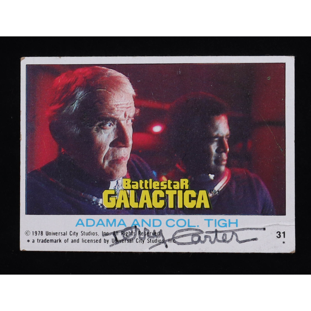 Terry Carter Signed 1978 Topps Battlestar Galactica #31 Adama and Col ...