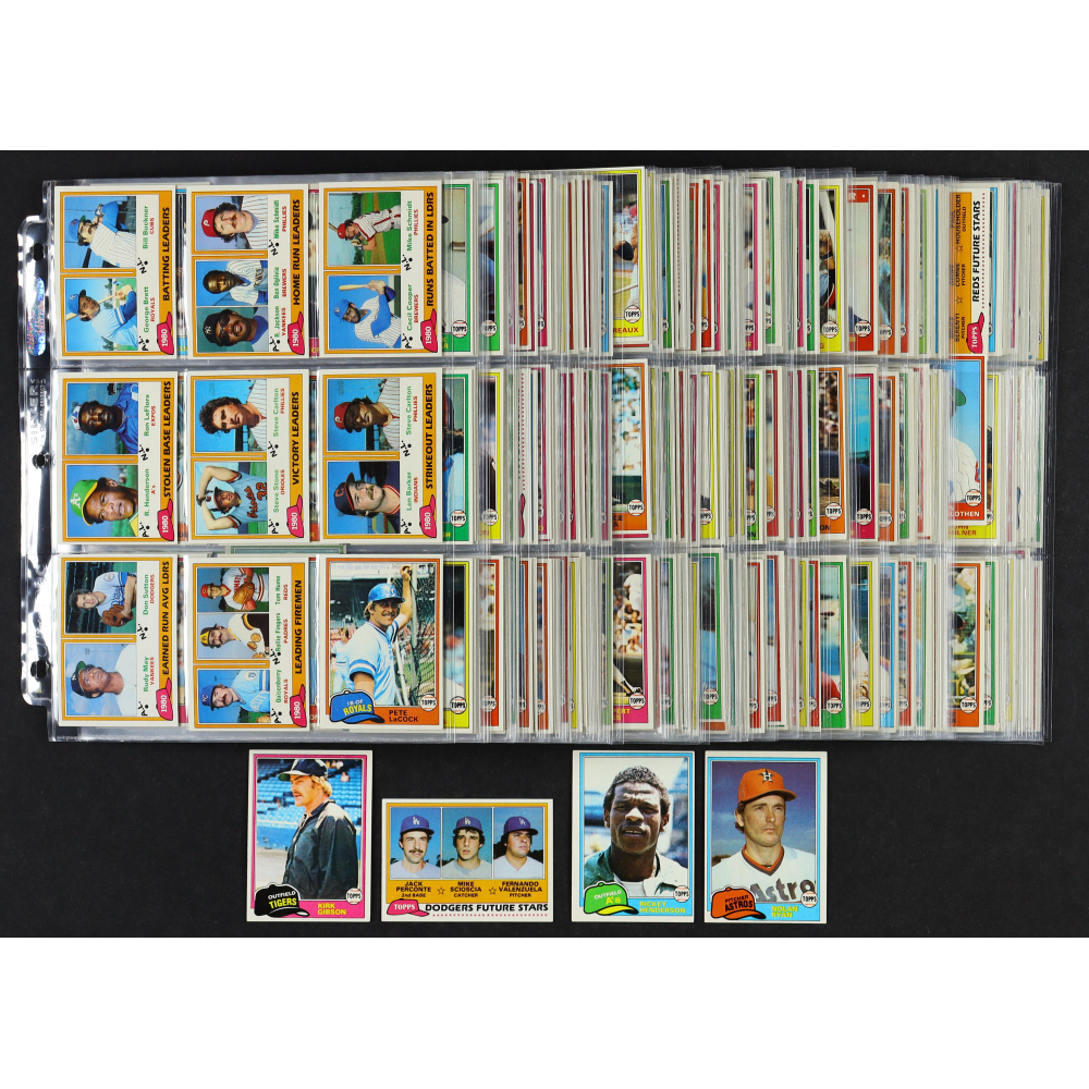 1981 Topps Baseball Complete Set of (726) Cards with Kirk Gibson #315 ...