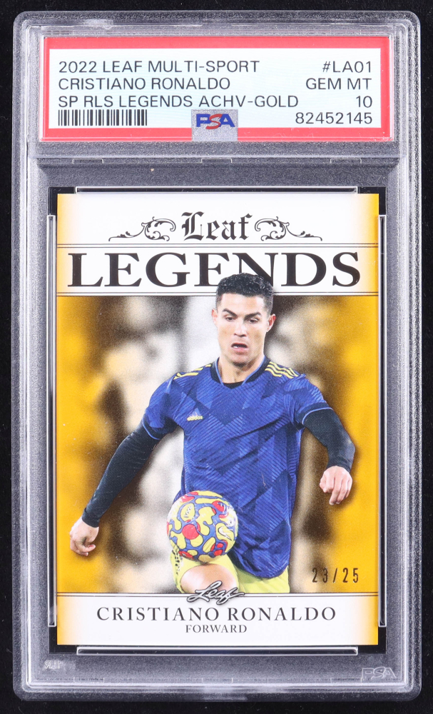 Cristiano Ronaldo 2022 Leaf Special Release Legends Achievement Gold # ...