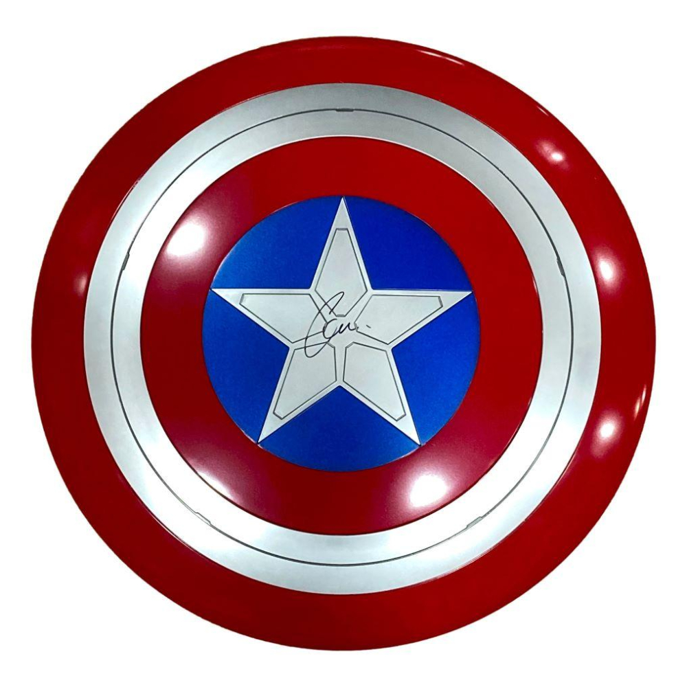 Chris Evans Signed "Captain America" Marvel Full-Size Shield (SWAU ...
