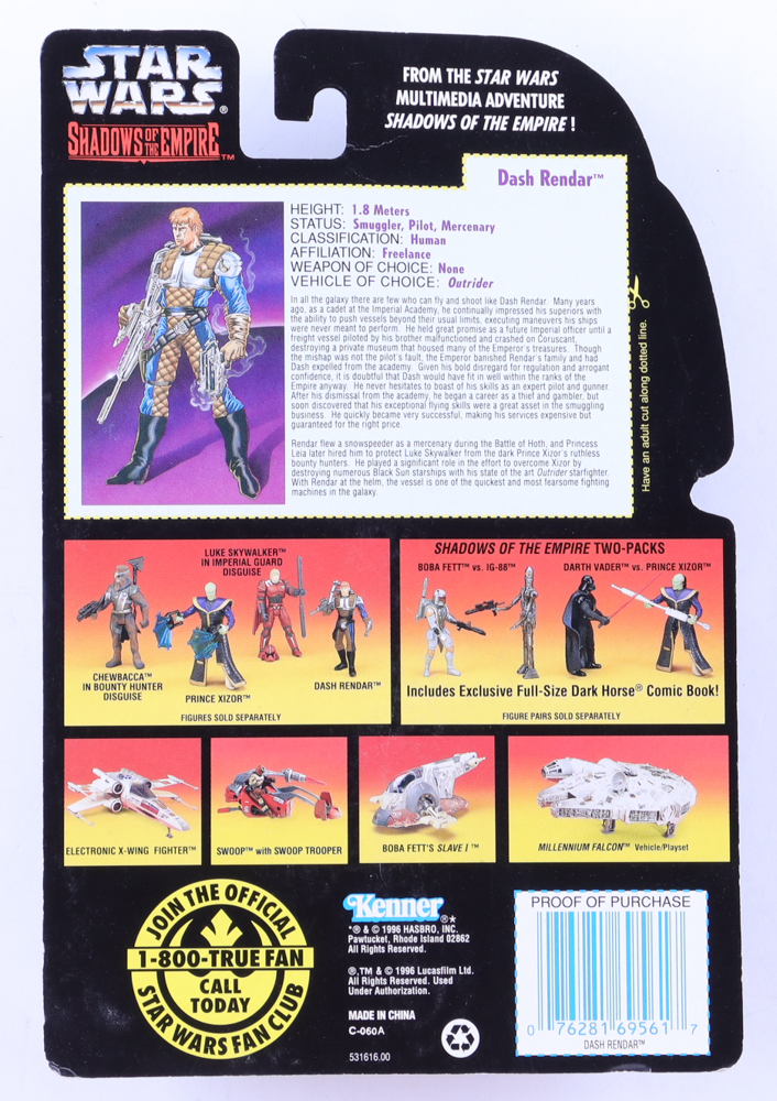 1996 "STAR WARS: Shadows Of The Empire" Dash Rendar Action Figure In ...