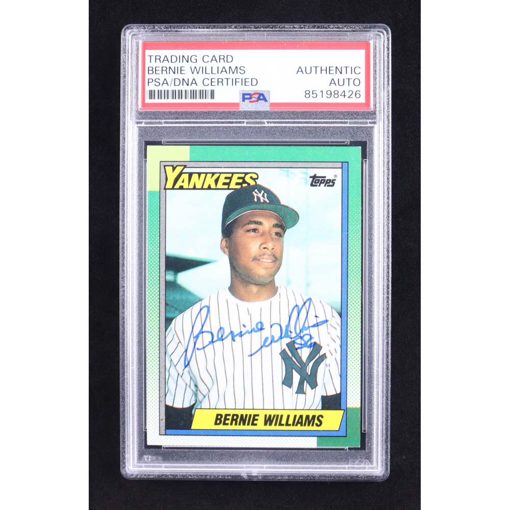 Bernie Williams Signed 1990 Topps #701 RC (PSA) | Pristine Auction