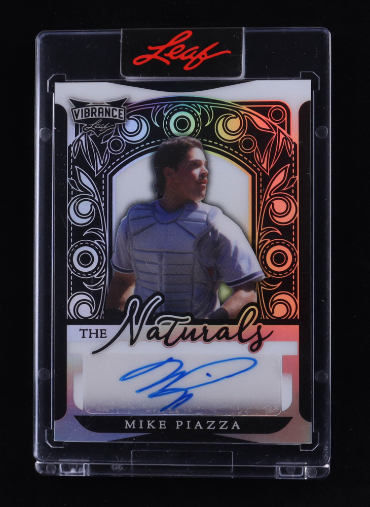 Mike Piazza 2023 Leaf Vibrance The Naturals Autographs Prismatic Black ...