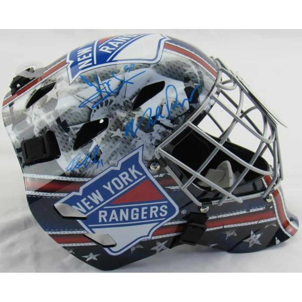 Mike Richter, Henrik Lundqvist & Igor Shesterkin Signed Rangers Full ...