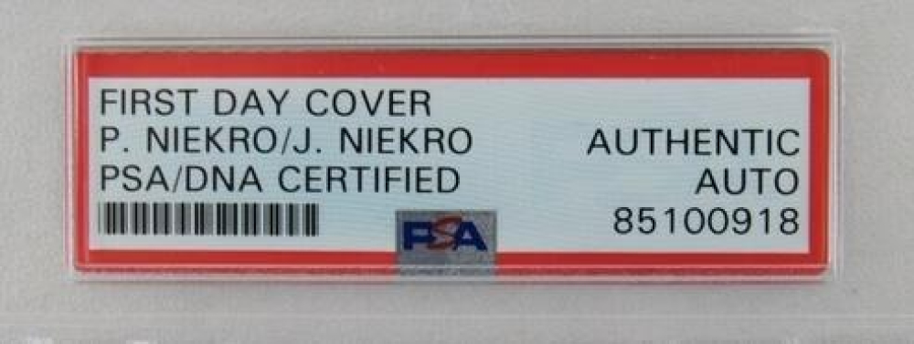 Phil Niekro & Joe Niekro Signed 1987 FDC Envelope (PSA) | Pristine Auction