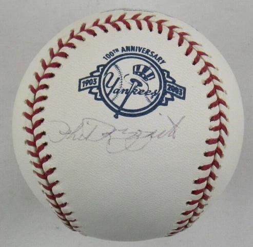 Phil Rizzuto Signed OML Yankees 100th Anniversary Logo Baseball (JSA ...