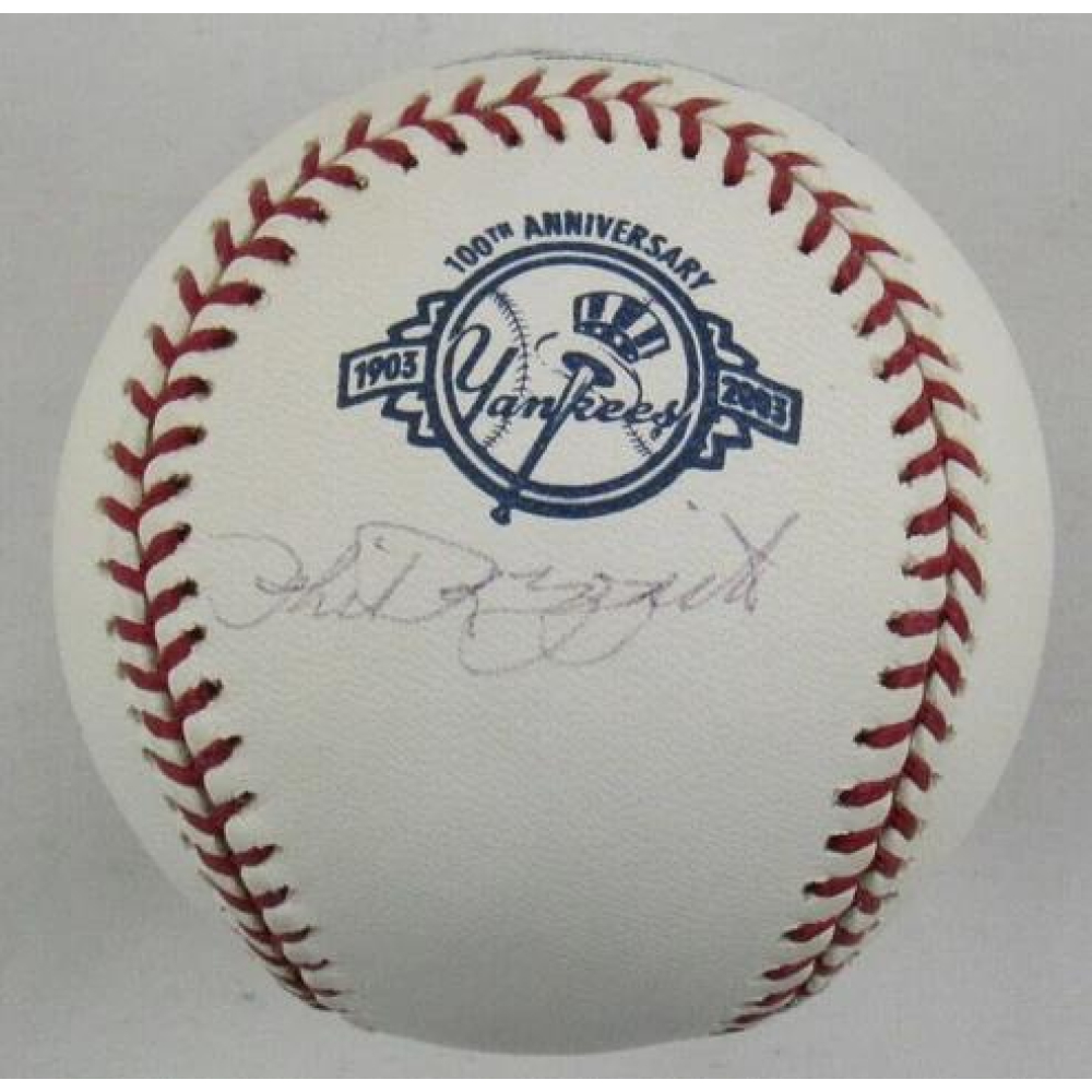 Phil Rizzuto Signed OML Yankees 100th Anniversary Logo Baseball (JSA ...