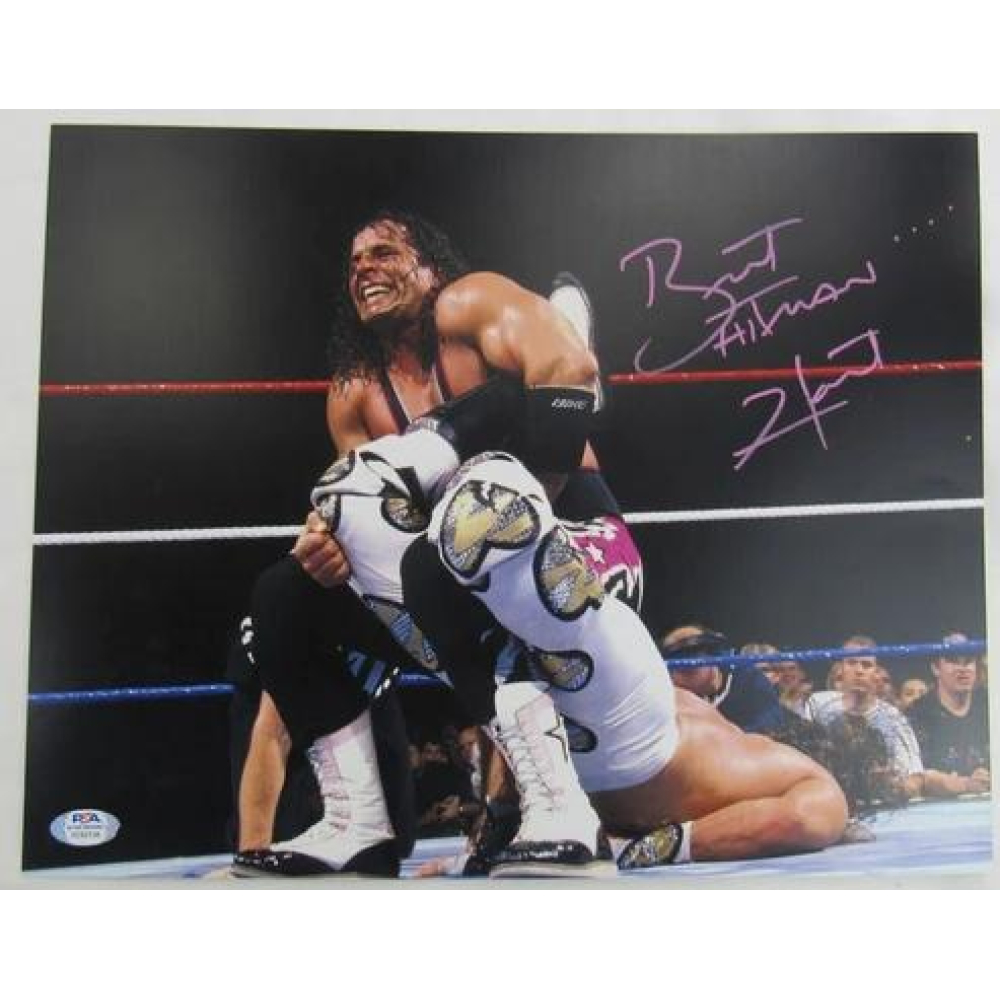 Bret "The Hitman" Hart Signed WWE 11x14 Photo (PSA) | Pristine Auction