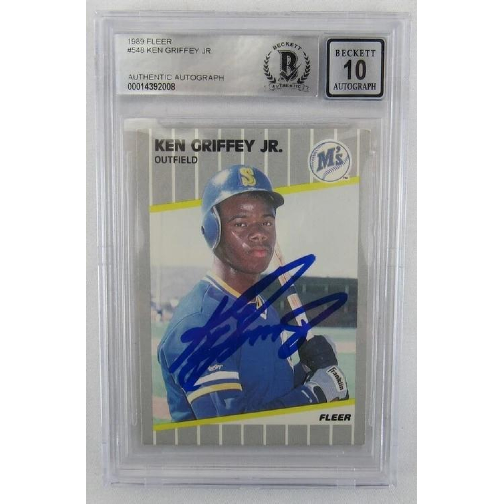 Ken Griffey Jr. Signed 1989 Fleer #548 RC (BGS | Autograph Graded 10 ...