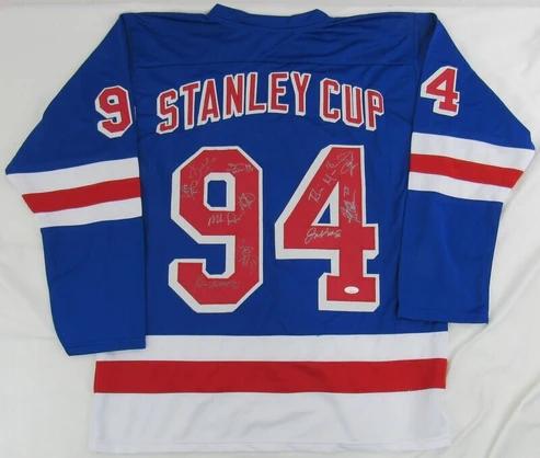 1994 Stanley Cup Champions Trophy Signed By (12) with Mike Richter ...