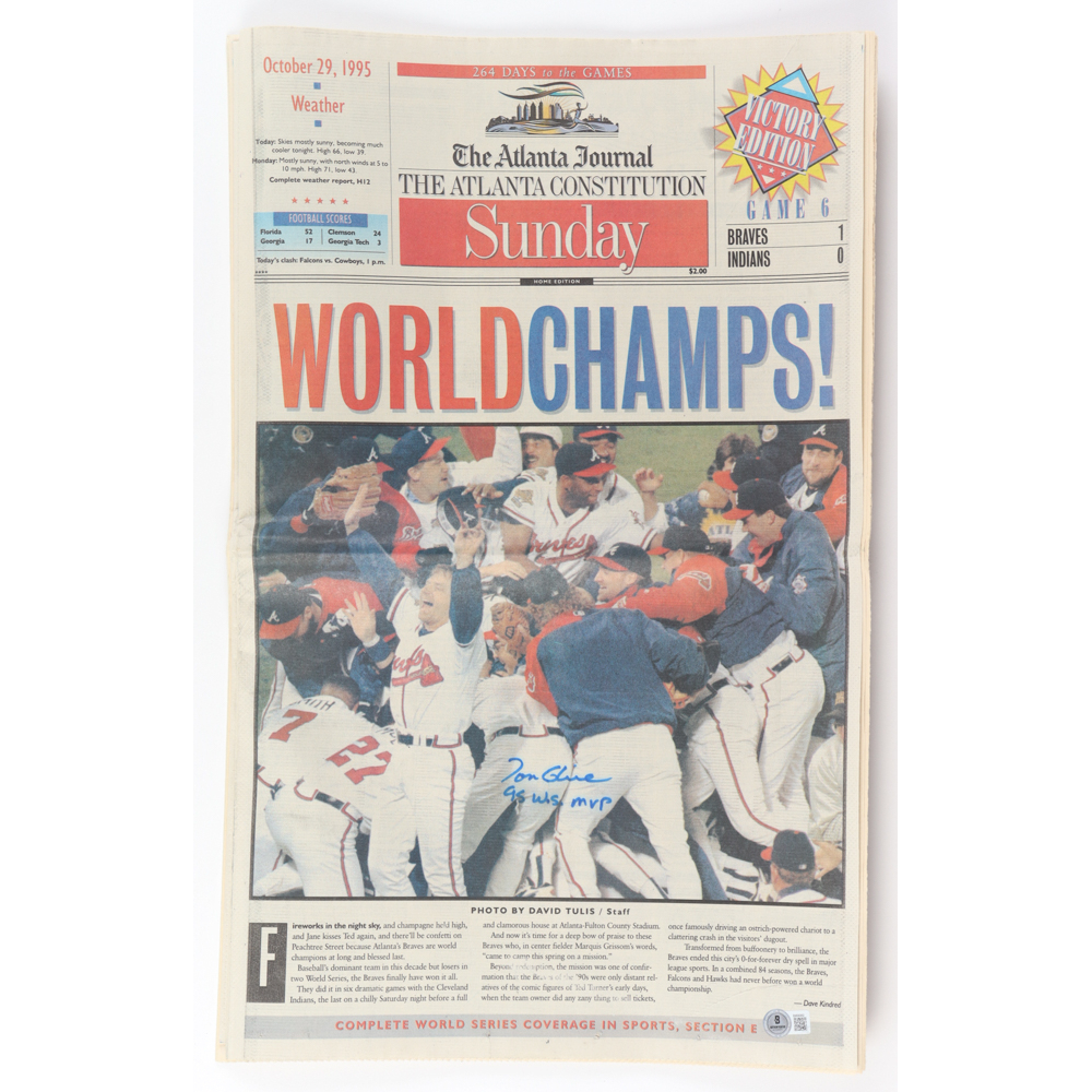 Tom Glavine Signed 1995 The Atlanta Journal News Full Magazine ...