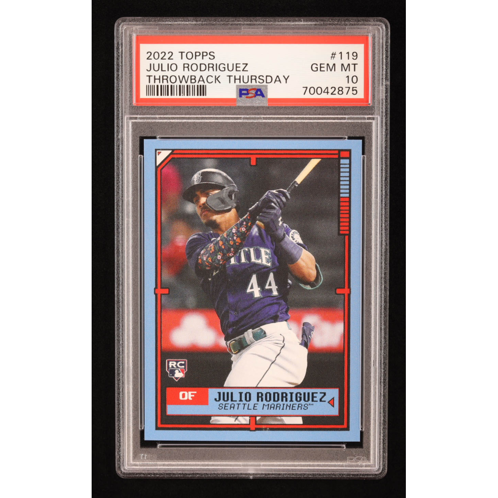 Julio Rodriguez 2022 Topps Throwback Thursday #119 RC / '91 Terminator ...