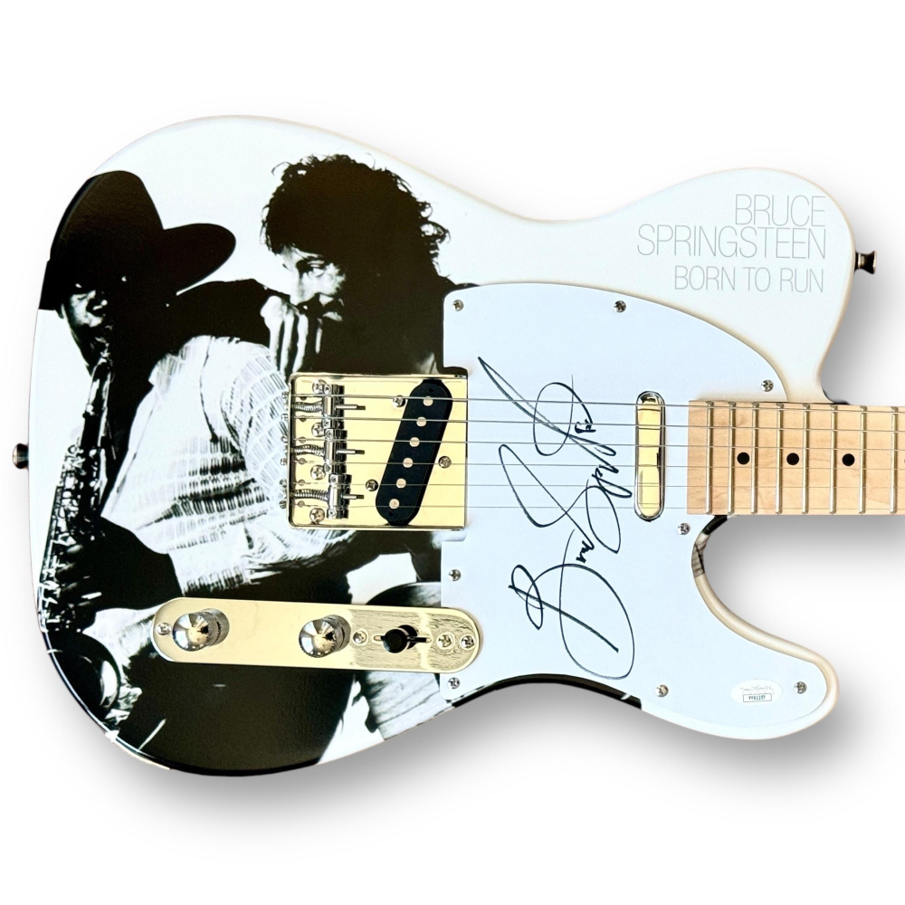 Bruce Springsteen Signed Custom "Born to Run" Telecaster Style Guitar ...