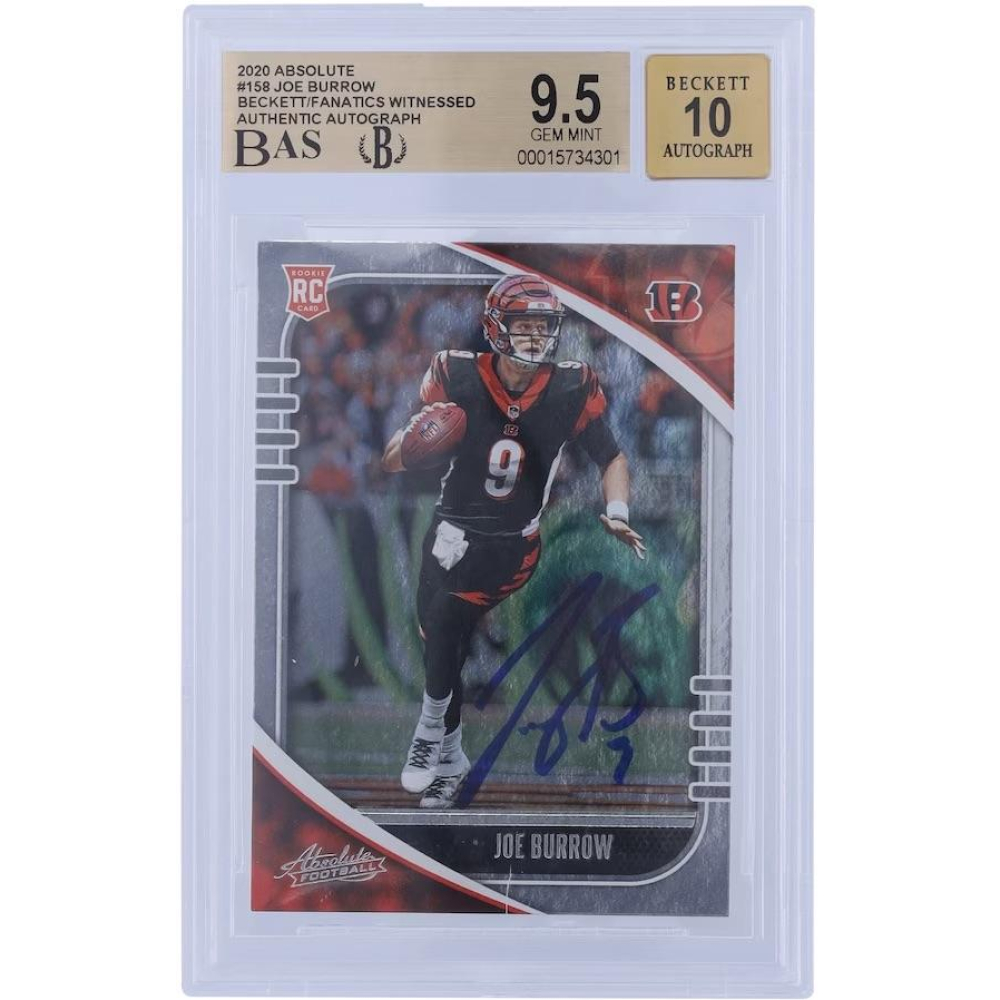 Joe Burrow Signed 2020 Absolute #158 RC (BGS 9.5 | Autograph Graded 10 ...
