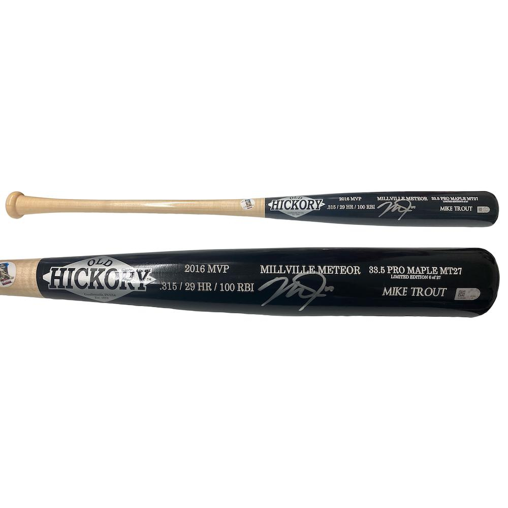 Mike Trout Signed LE Old Hickory Player Model Baseball Bat (Fanatics ...