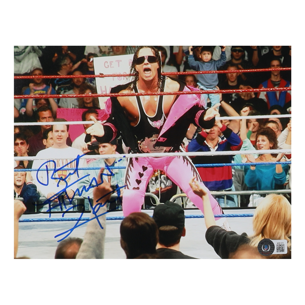 Brett "Hitman" Hart Signed WWE 8x10 Photo (Beckett) | Pristine Auction
