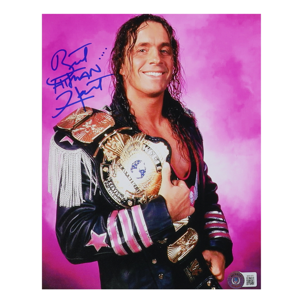 Brett "Hitman" Hart Signed WWE 8x10 Photo (Beckett) | Pristine Auction