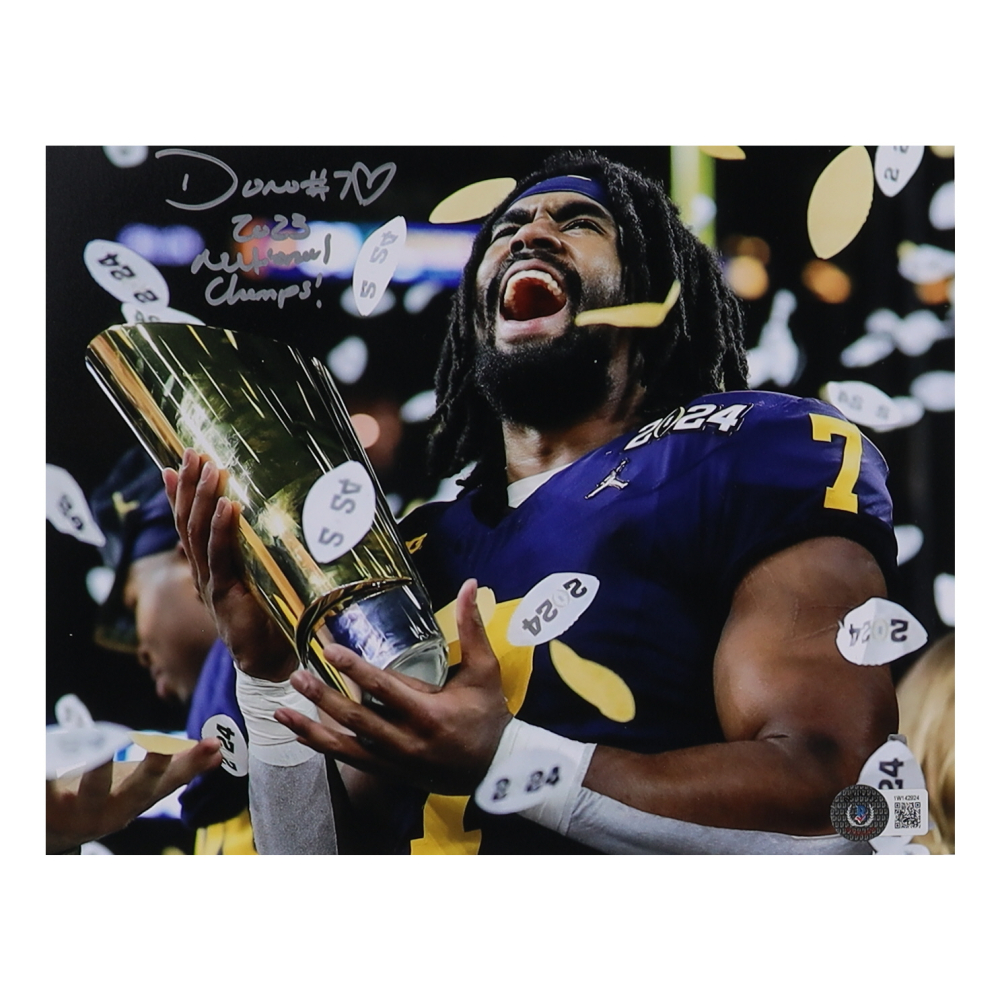 Donovan Edwards Signed Michigan Wolverines 8x10 Photo Inscribed "2023 ...