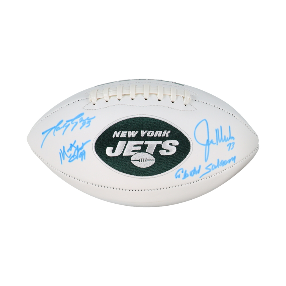 Jets Logo Football Signed by with Mark Gastineau, Joe Klecko, Marty ...