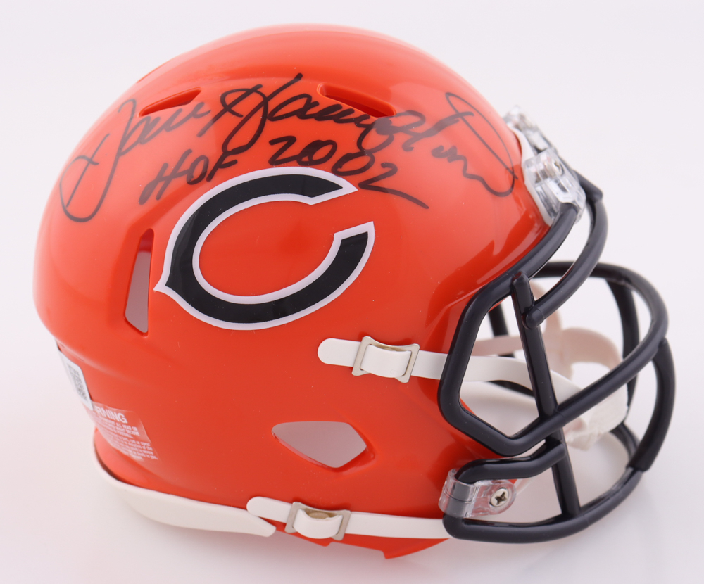 Dan Hampton Signed Bears Speed Mini Helmet Inscribed "HOF 2002 ...