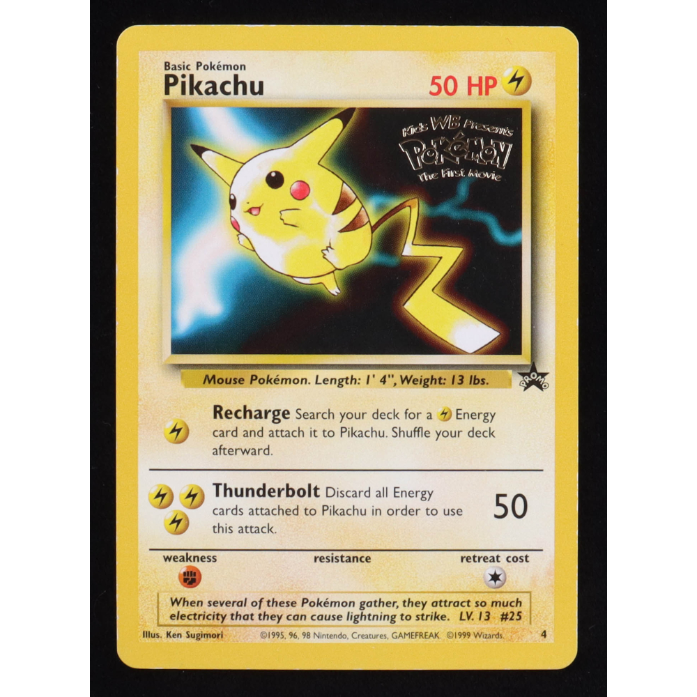 Pikachu 1999-02 Pokemon Wizards of the Coast Black Star Promos #4 ...
