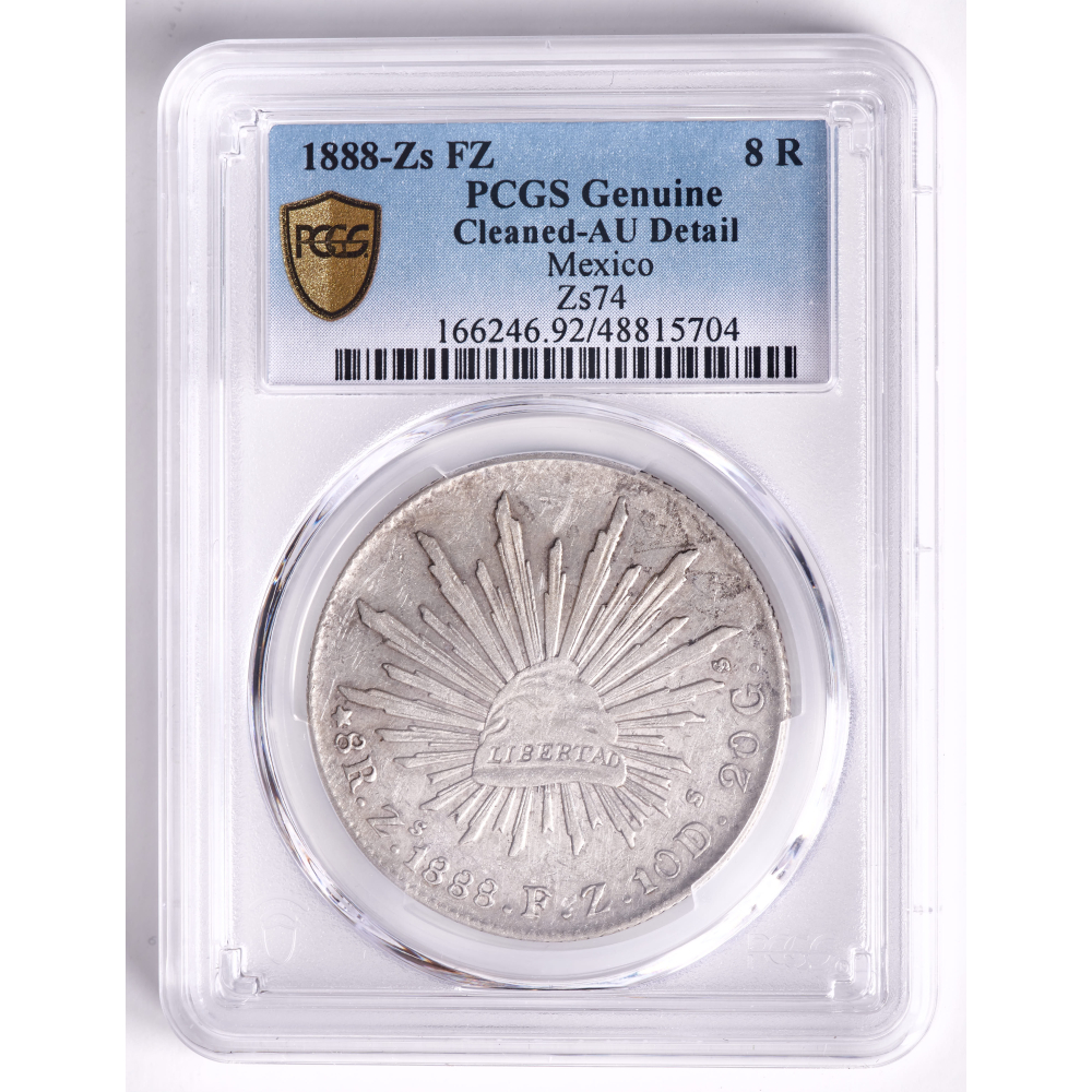 1888-Zs FZ Mexico Silver 8 Reales (PCGS AU Details) | Pristine Auction