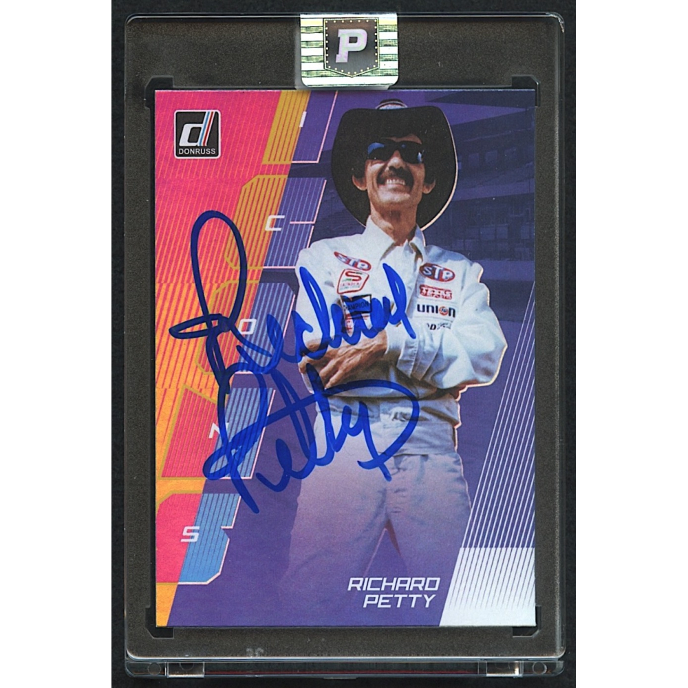 Richard Petty Signed 2019 Donruss Icons Holographic #1 (PA Encapsulated ...