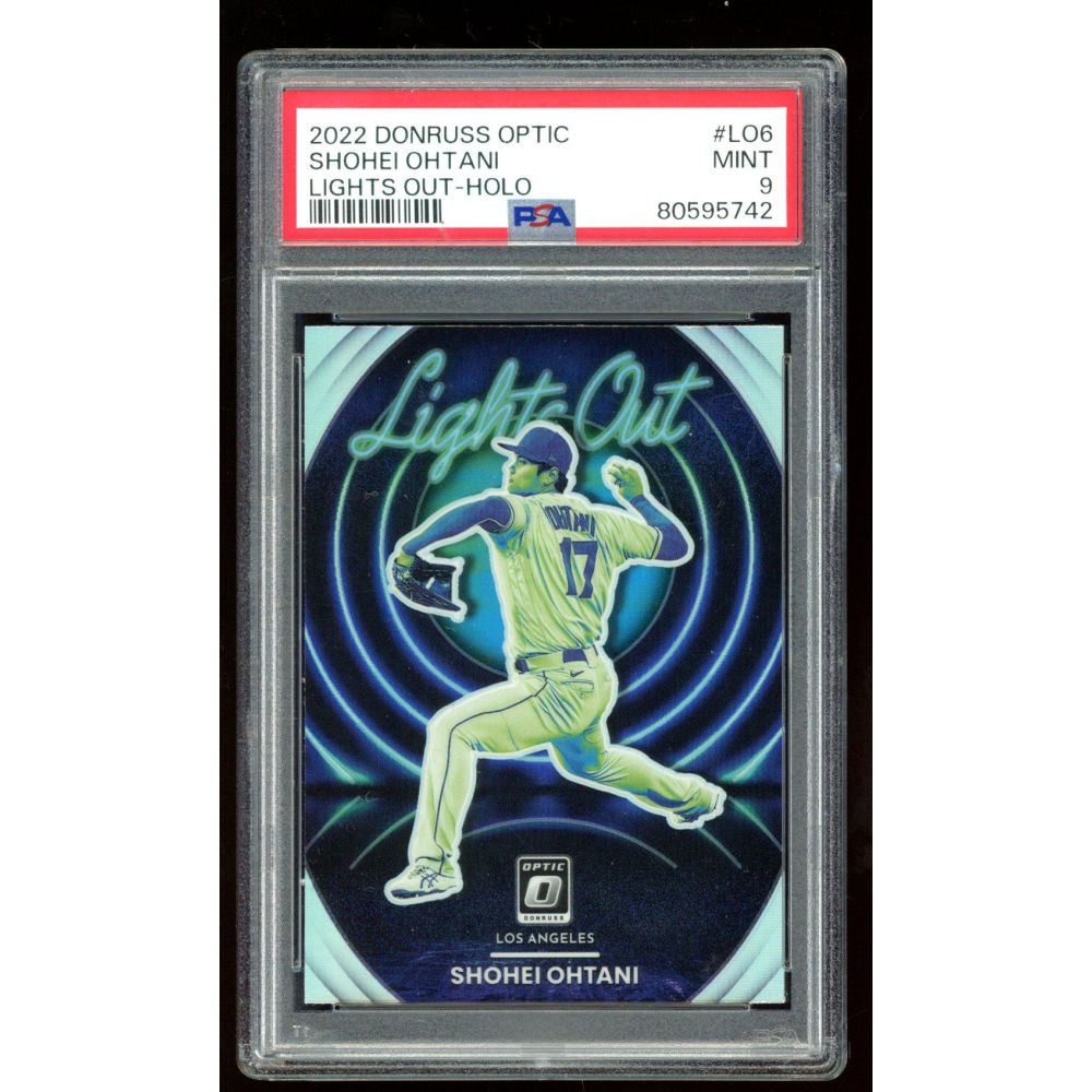 Shohei Ohtani 2022 Donruss Optic Lights Out Holo #6 (PSA 9) | Pristine ...