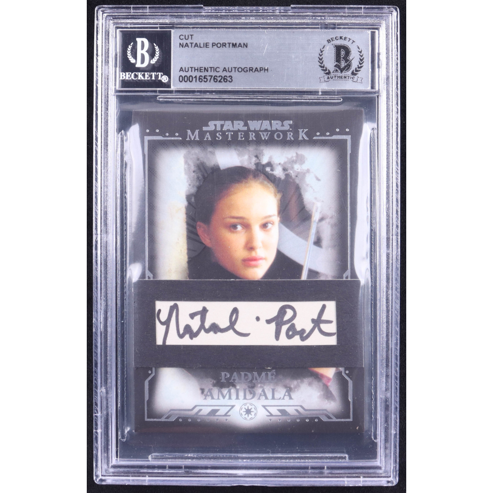Natalie Portman Signed Cut on Custom "Star Wars" Trading Card (BGS ...