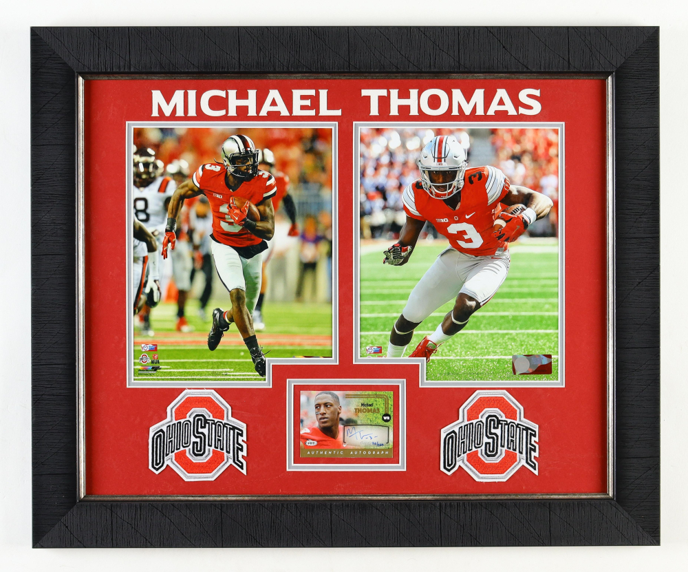 Michael Thomas Signed Custom Framed Card Display | Pristine Auction