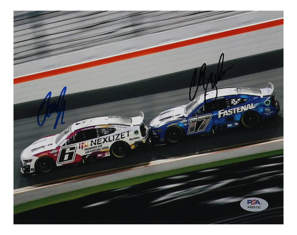Chris Buescher & Brad Keselowski Signed NASCAR 8x10 Photo (PSA ...