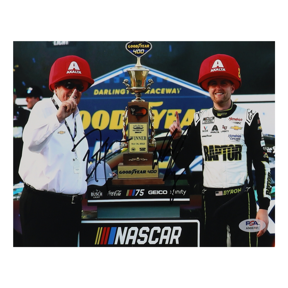 William Byron & Rick Hendrick Signed NASCAR 8x10 Photo (PSA) | Pristine ...