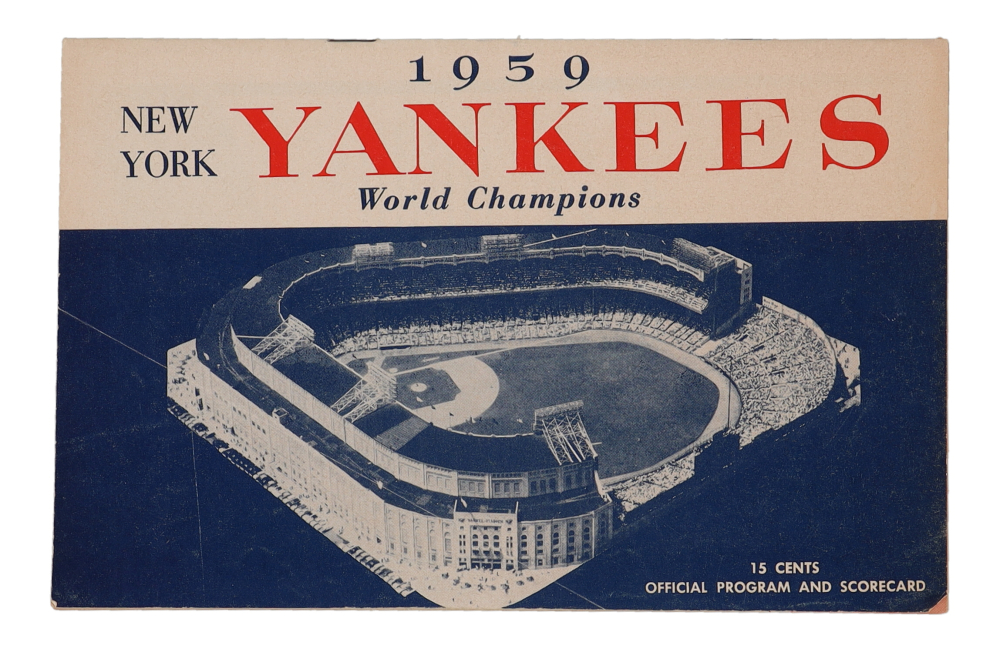 1959 Yankee Stadium Unscored Vintage Scorecard | Pristine Auction