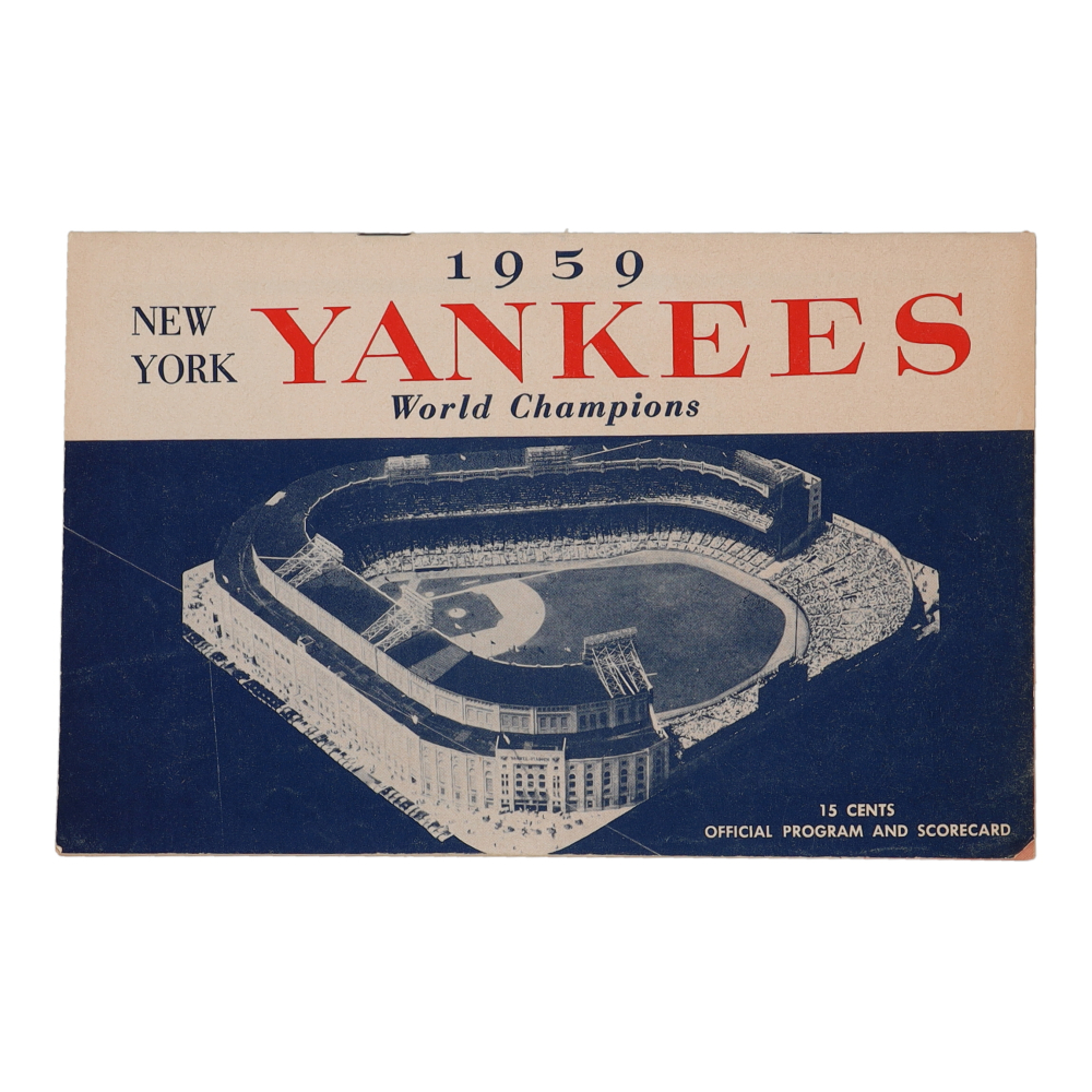 1959 Yankee Stadium Unscored Vintage Scorecard | Pristine Auction