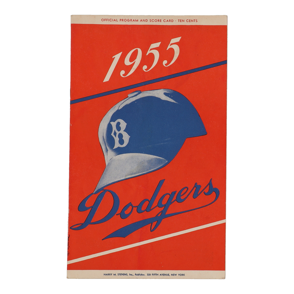 1955 Ebbets Field Original Unscored Brooklyn Dodgers Program | Pristine ...
