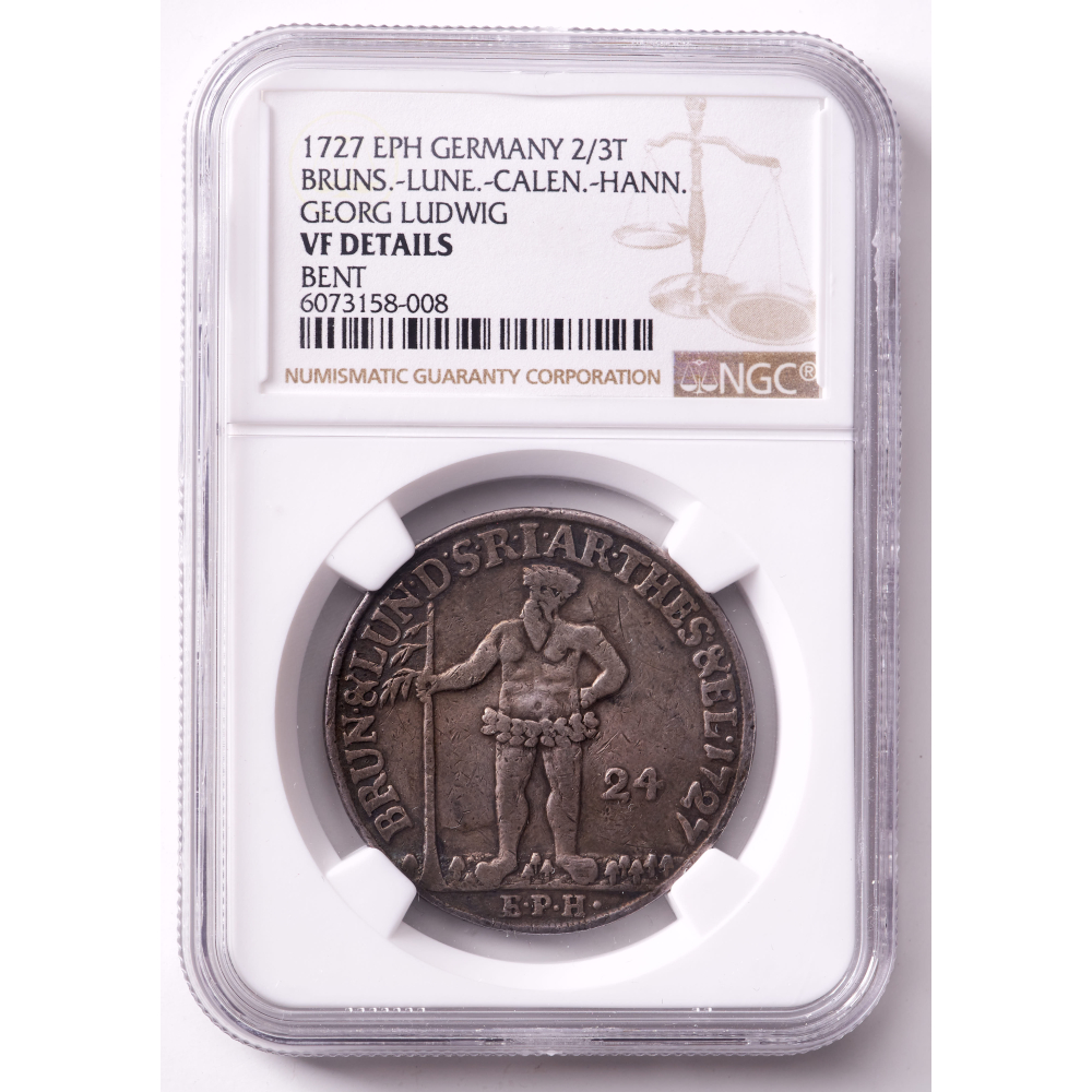 1727-EPH Germany - Brunswick-Lunerberg-Calenberg-Hannover Silver 2/3 ...