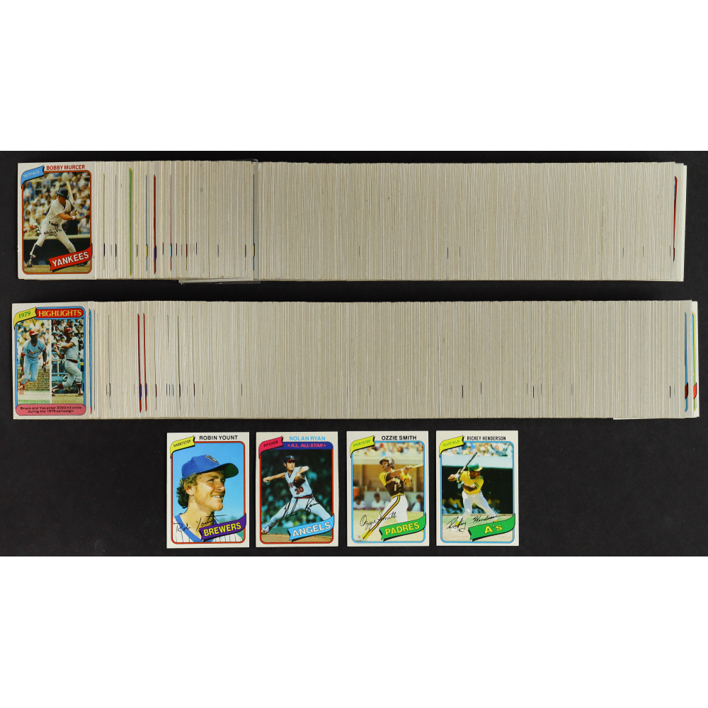1980 Topps Baseball Complete Set of (726) Cards with Rickey Henderson ...