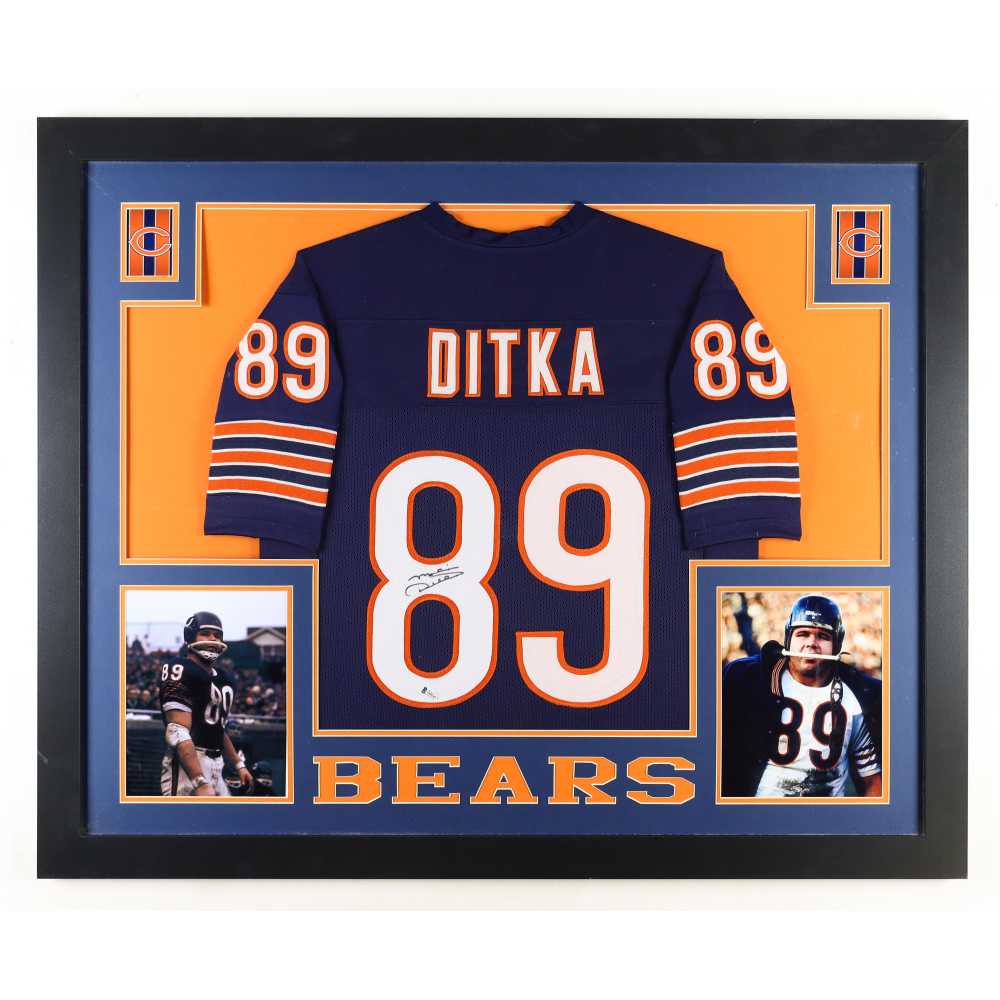 Mike Ditka Signed Bears Custom Framed Jersey Display (JSA) | Pristine ...