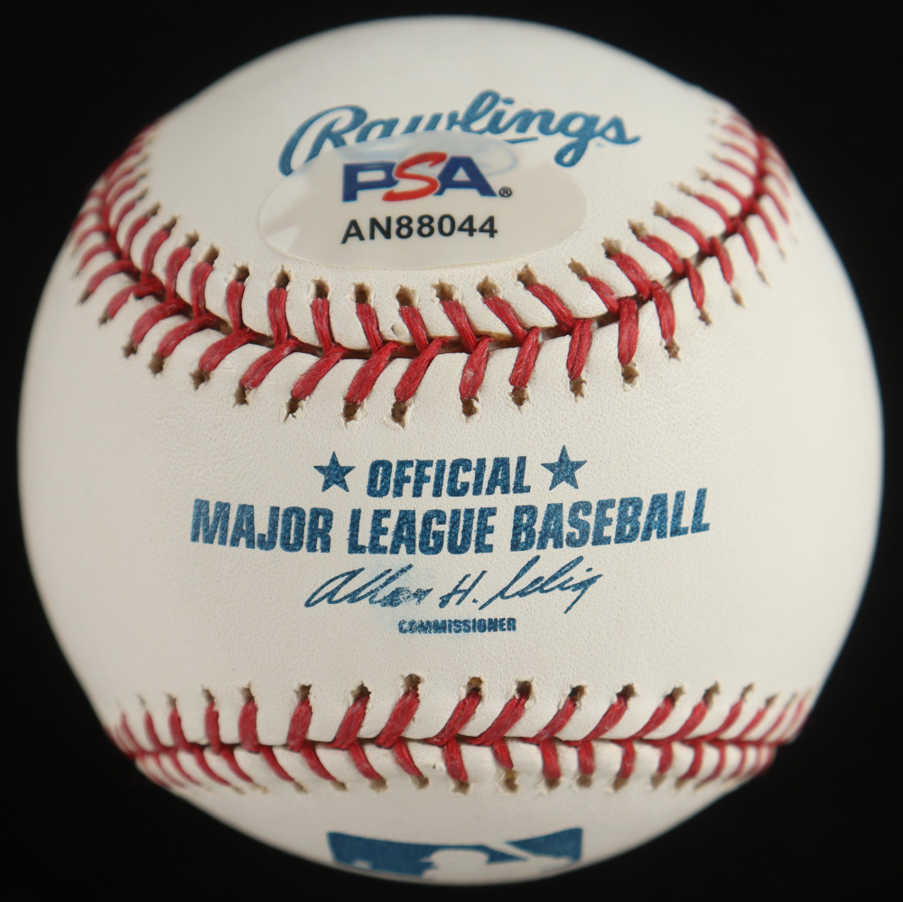 David Cone Signed OML Baseball with Yankees Display Case (PSA ...