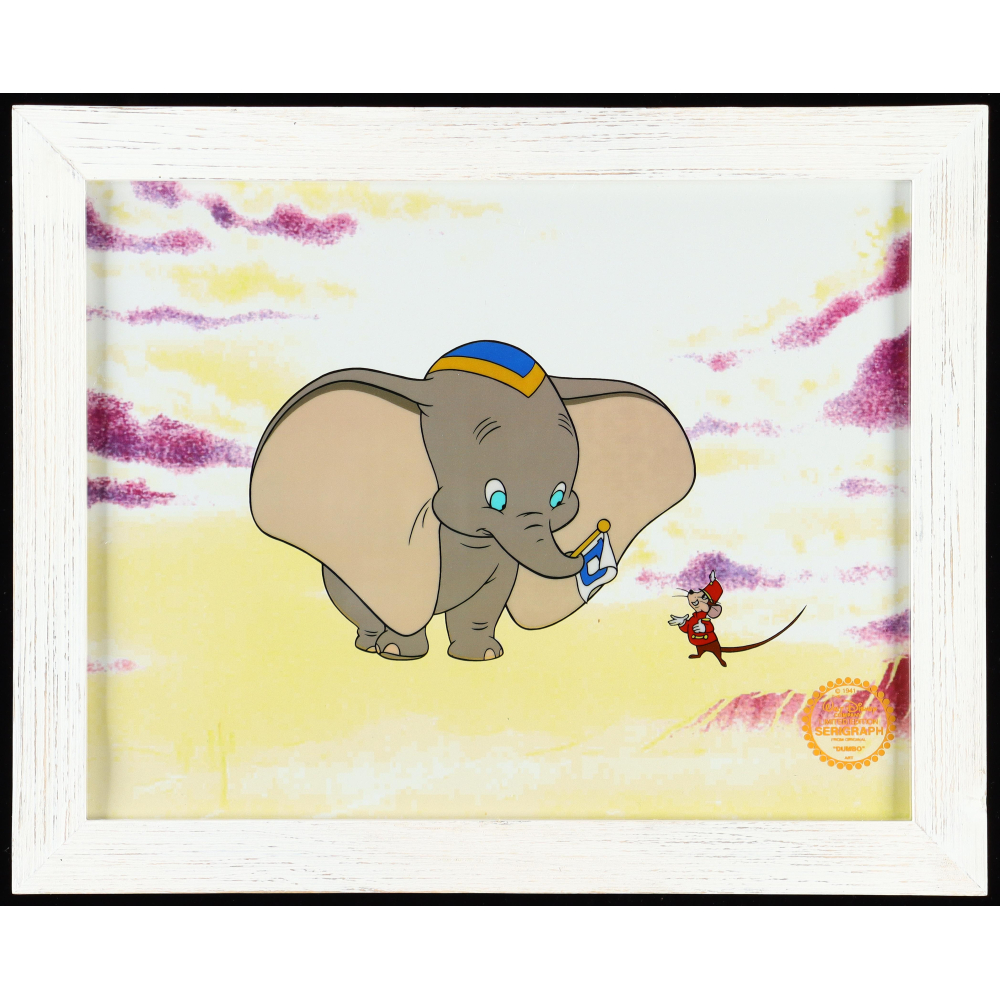 Walt Disney "Dumbo " LE Custom Framed Two-Piece Animation Serigraph Cel ...