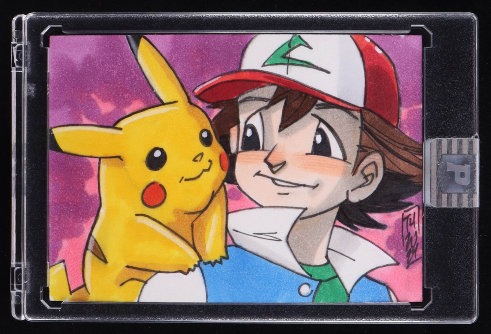 Ash & Pikachu | Original Art Sketch Card by Tom Hodges (1/1 Original ...