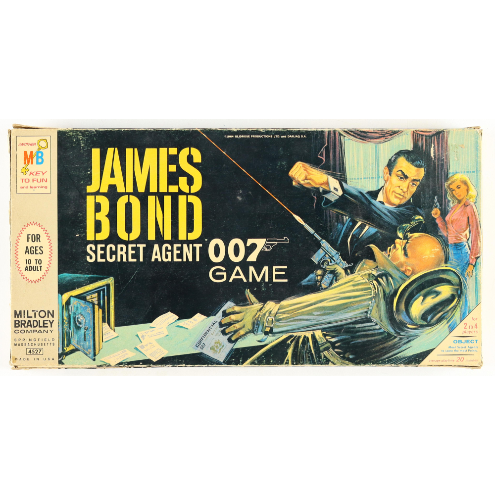 1964 "James Bond: Secret Agent 007 Game" Milton Bradley Complete Board ...