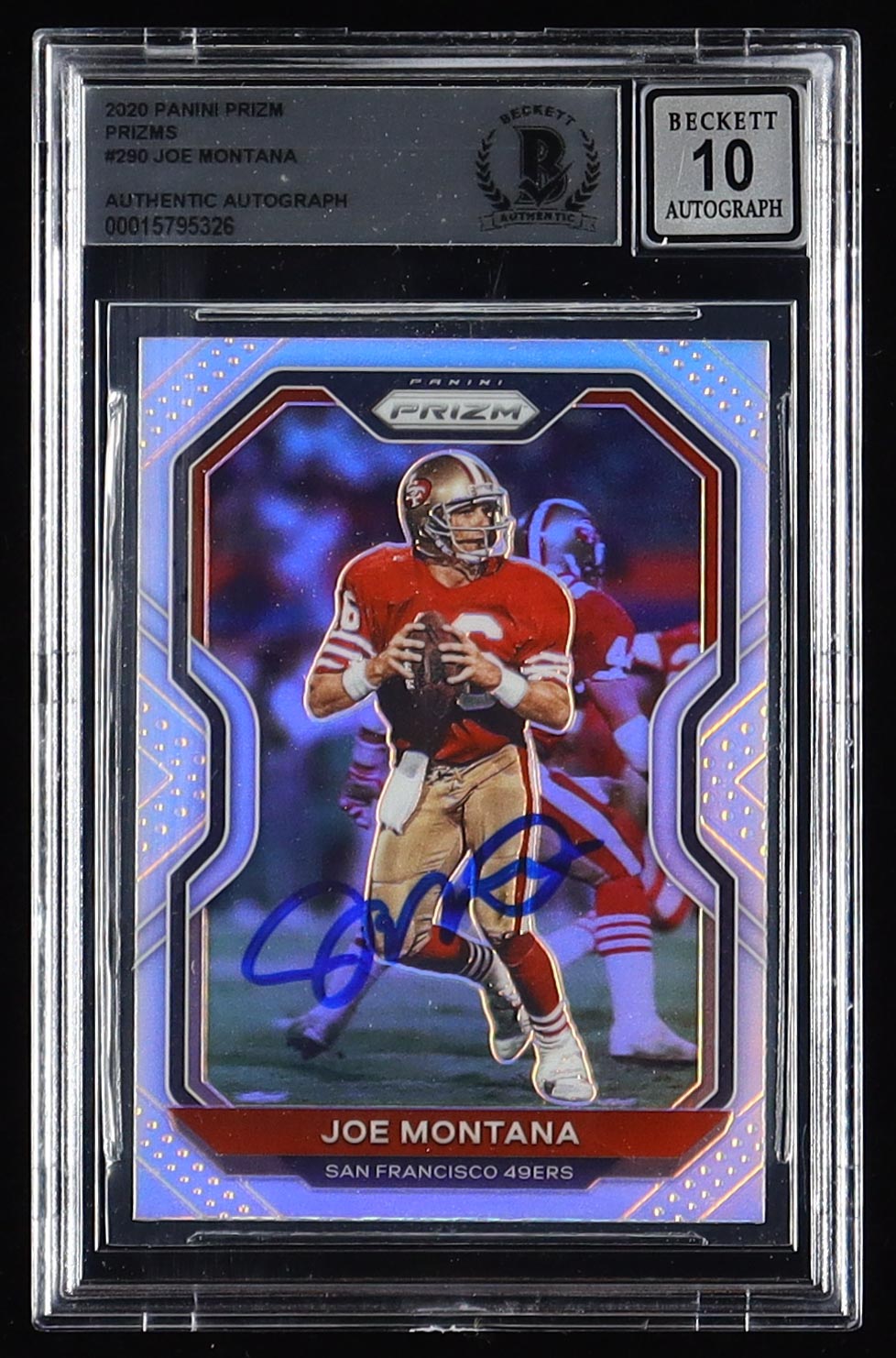 Joe Montana Signed 2020 Panini Prizm #290 (BGS | Autograph Grade 10 ...