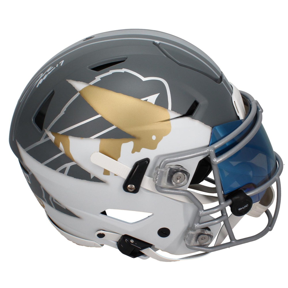 Josh Allen Signed Bills Full-Size Authentic On-Field Custom Ripped ...