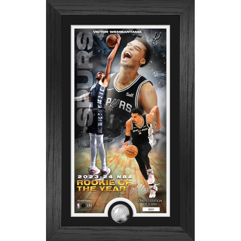 Victor Wembanyama LE Spurs "Rookie of the Year" Custom Framed Photo ...