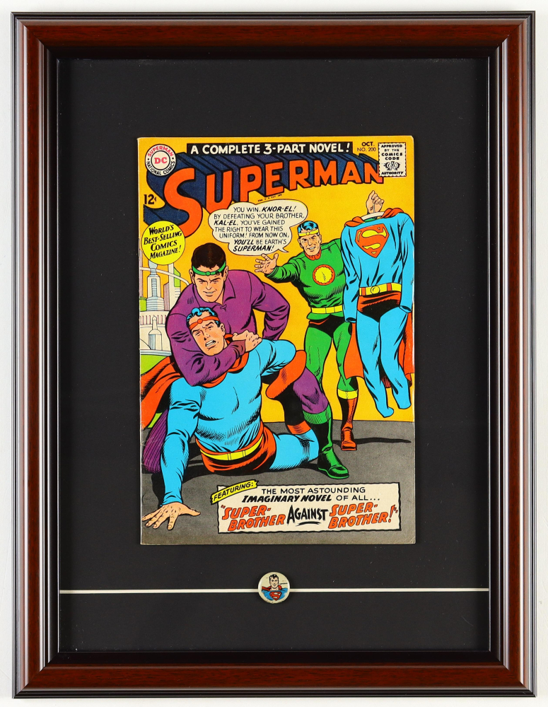 1967 "Superman" Issue #200 DC Custom Framed Comic Book Display with ...