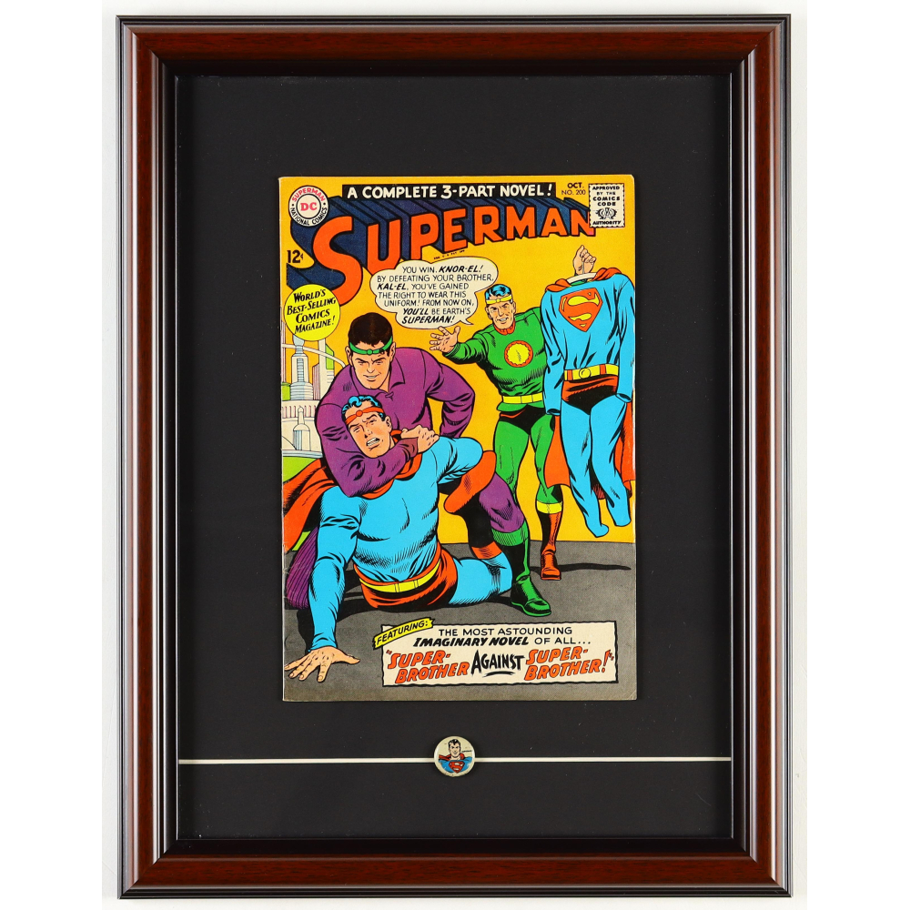 1967 "Superman" Issue #200 DC Custom Framed Comic Book Display with ...