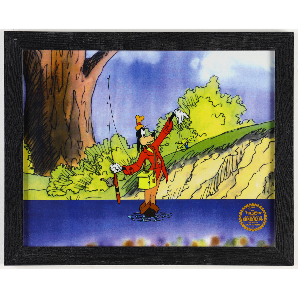 Walt Disney's LE "Goofy Gone Fishing - How To Fish" Custom Framed ...