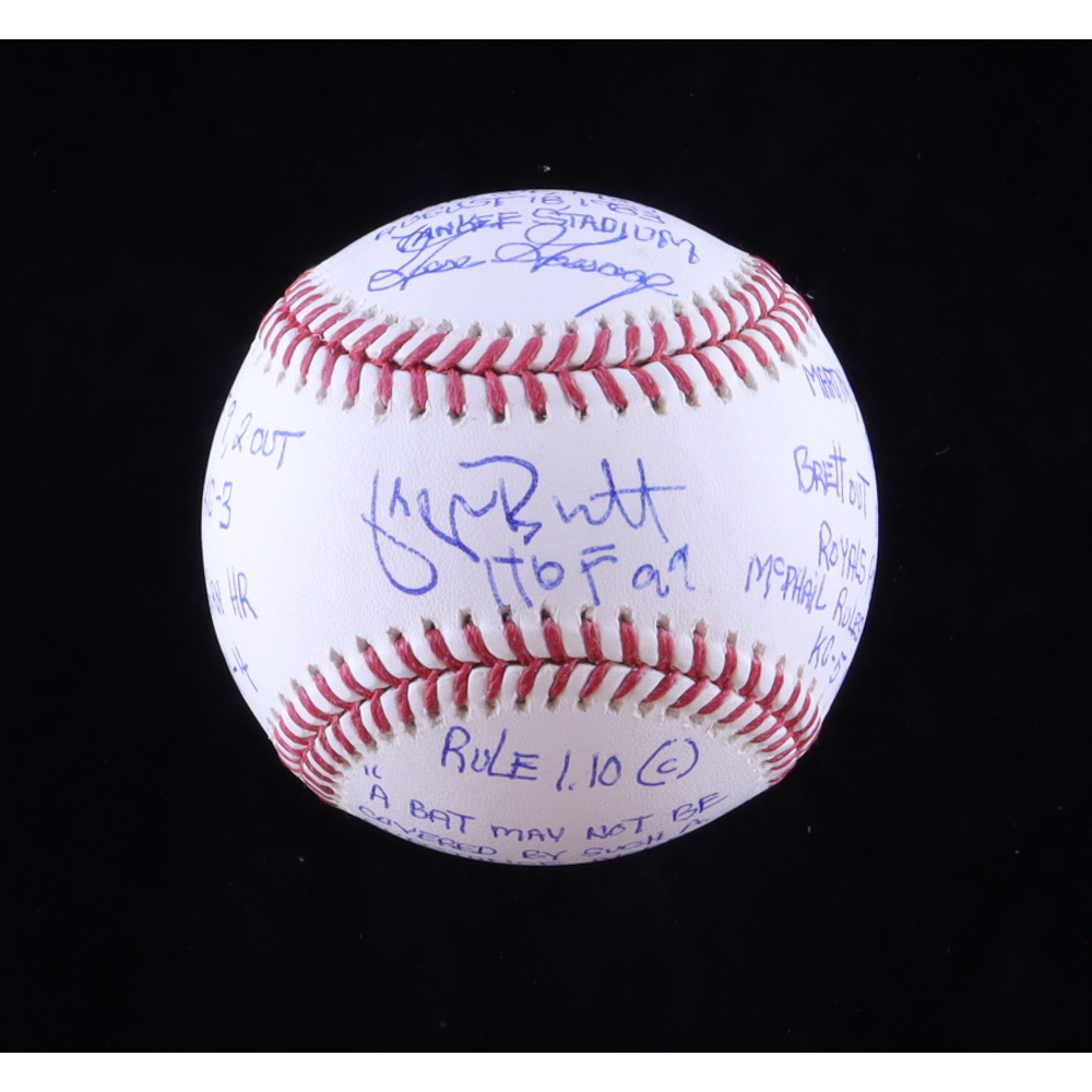 Goose Gossage & George Brett Signed OML Baseball With Multiple ...